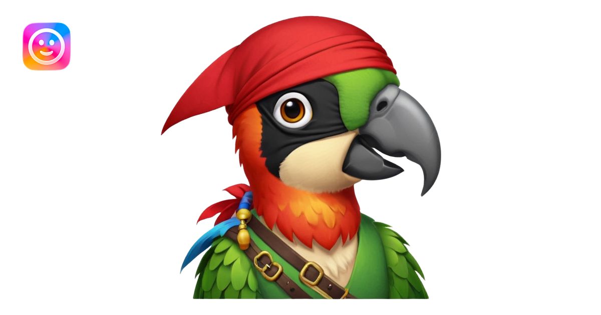 pirate and parrot emoji | AI Emoji Generator