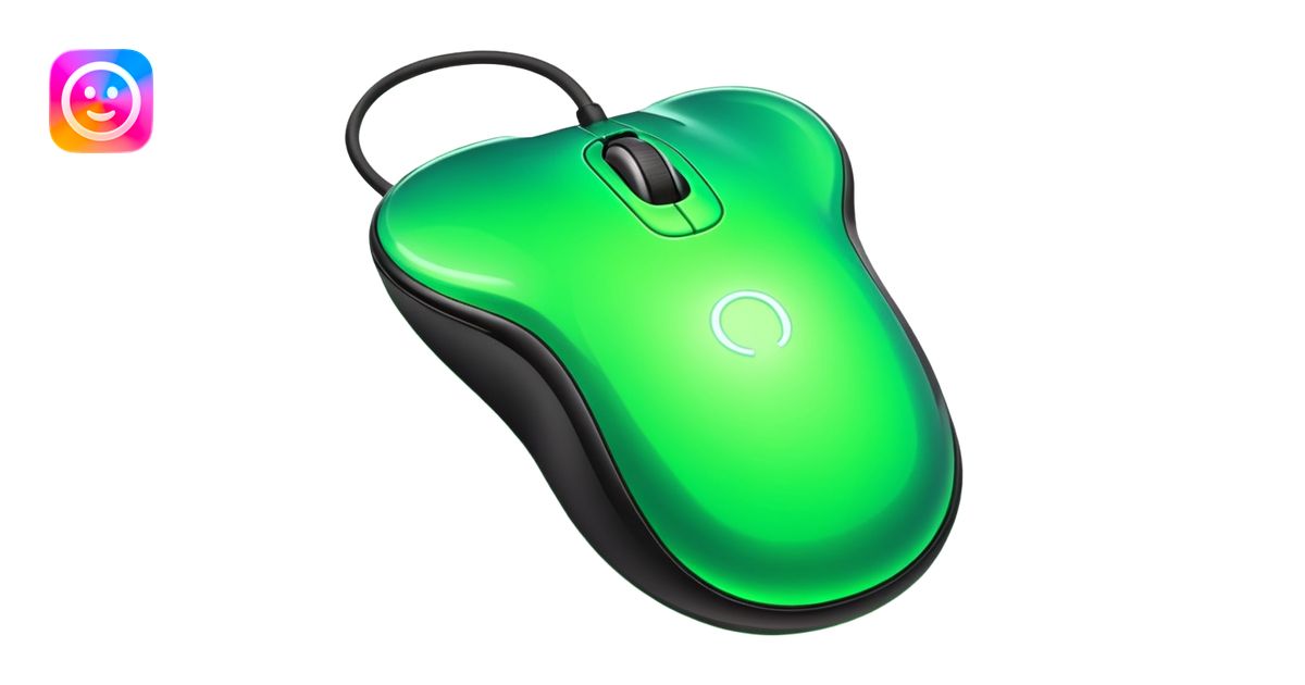 3d mouse png ai generated image neon color emoji | AI Emoji Generator