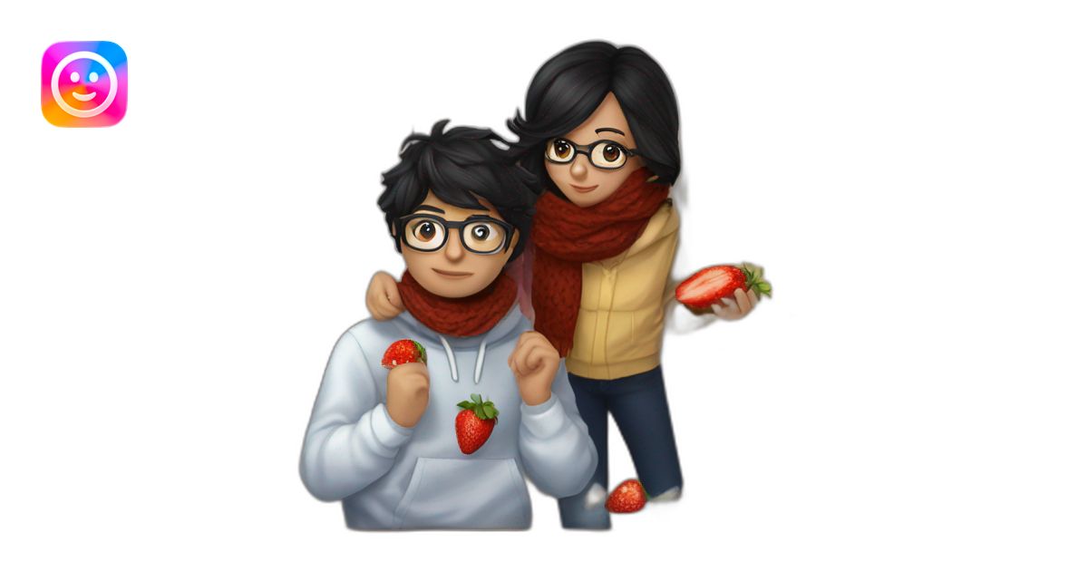 picnic with fresh strawberry treat emoji | AI Emoji Generator