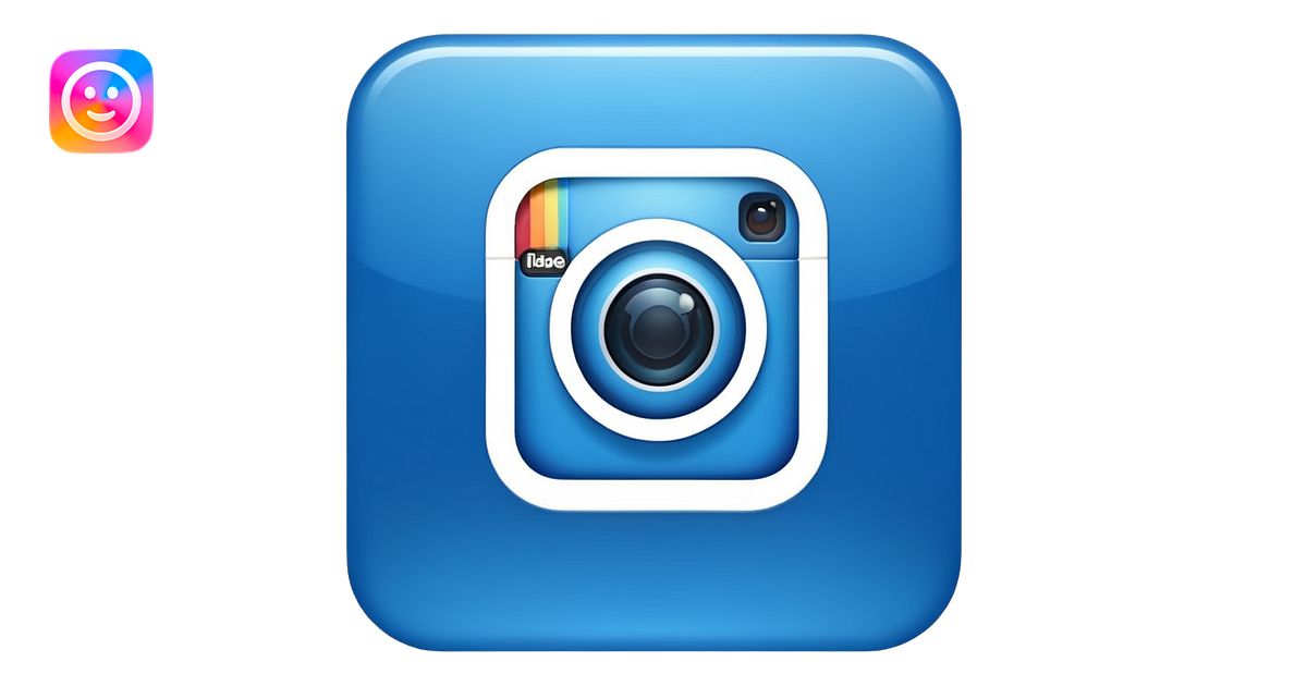 Instagram blue thick meta symbol emoji | AI Emoji Generator