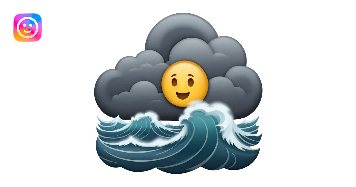 Storm Sea emoji | AI Emoji Generator