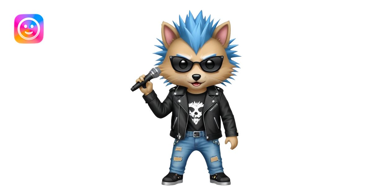 singing punk animal emoji | AI Emoji Generator
