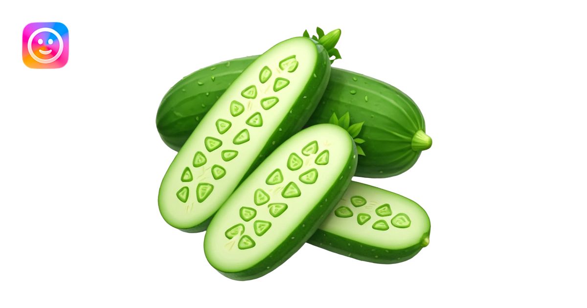 cucumber Chopped into small pieces emoji | AI Emoji Generator