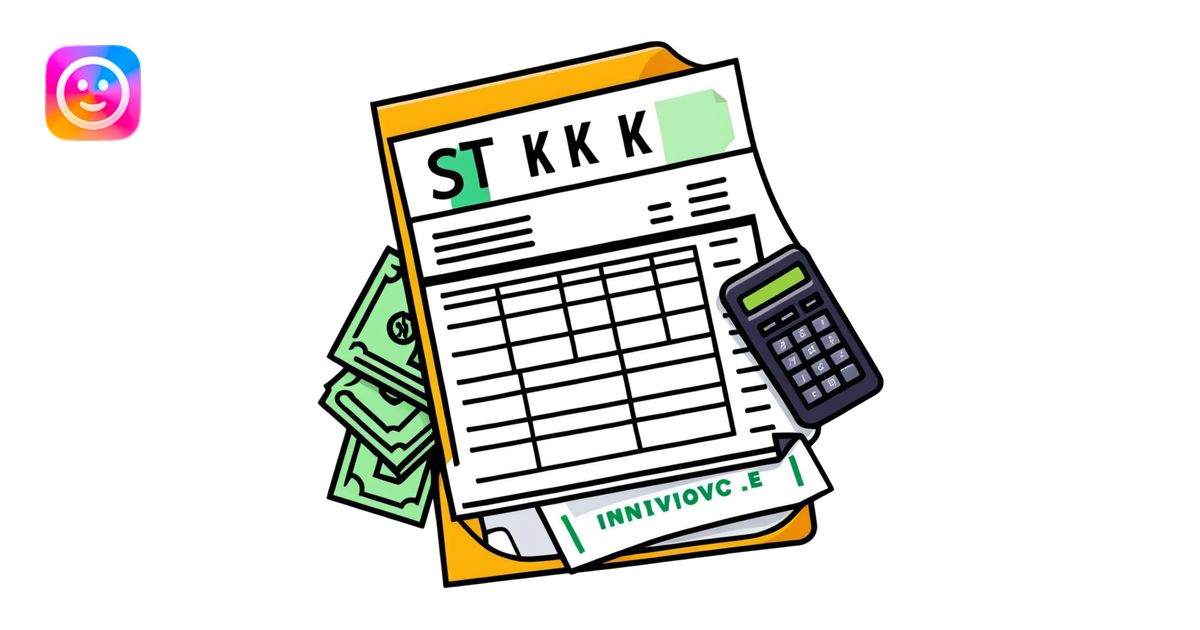 financial invoice with calculator and dollar symbols image | AI Emoji ...