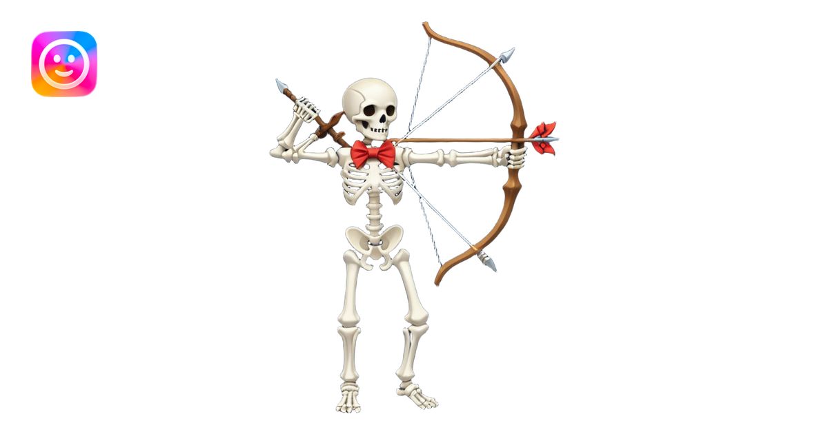 create a dnd style skeleton_archer.png with a bow using 48x48 pixels ...