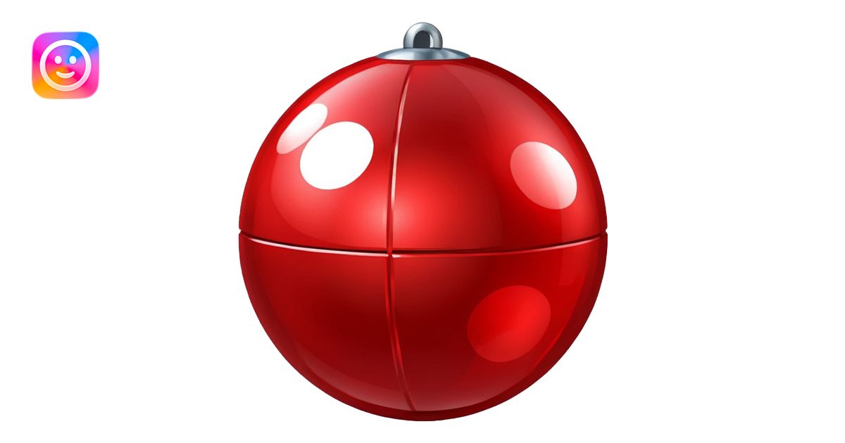 Disco Birthday Ball with red shine emoji | AI Emoji Generator