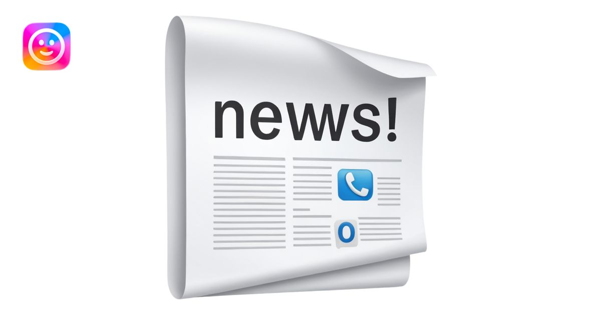 A paper sheet with word NEWS on it emoji | AI Emoji Generator