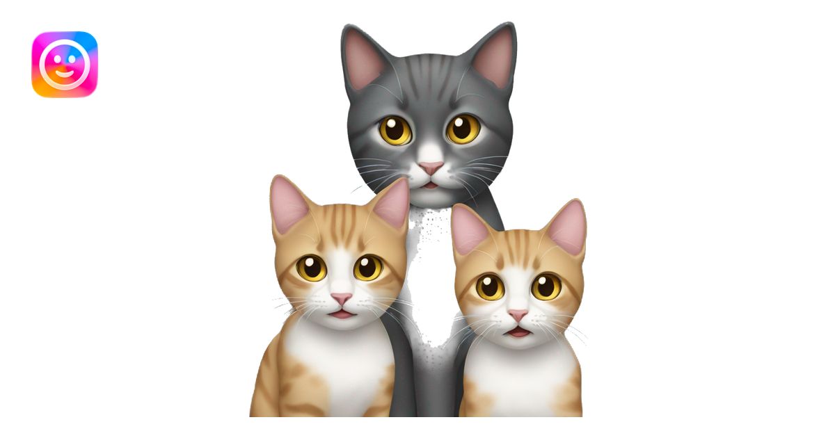 3 cats emoji | AI Emoji Generator