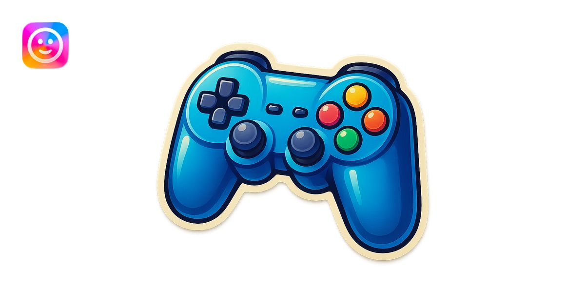 Blue gaming controller emoji | AI Emoji Generator