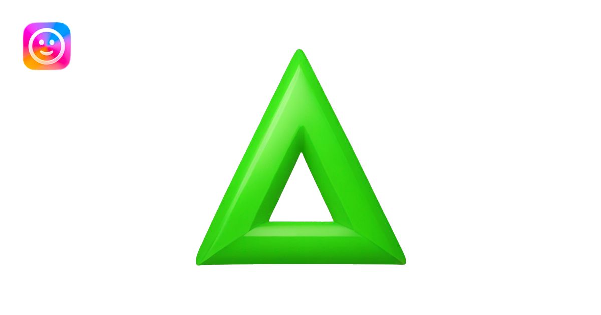 green triangle pointing up emoji | AI Emoji Generator