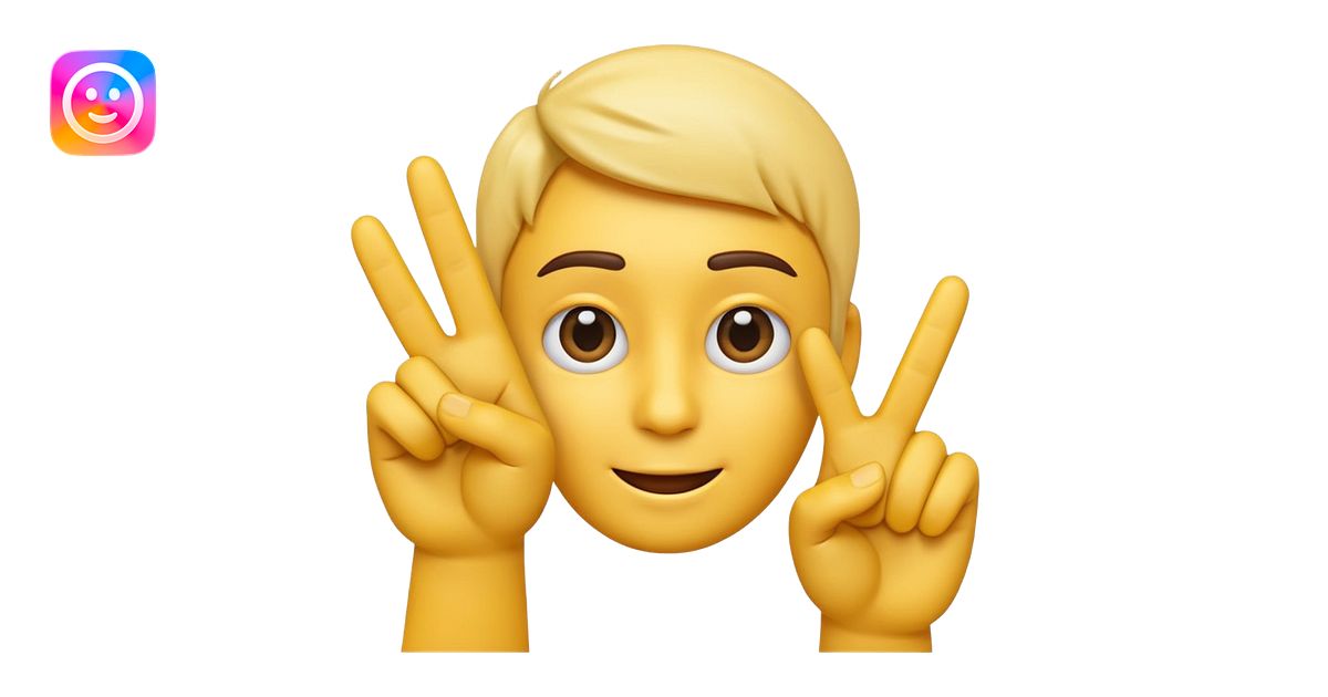 Please create a 3D emoji that shows the number 1 using fingers. I’d ...