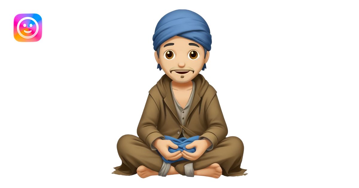 beggar who is also a homeless person poor with damaged clothing but ...