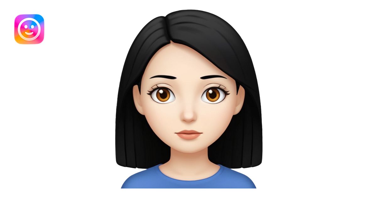 professional with white skin, straight hair black, brown eyes, woman emoji | AI Emoji Generator