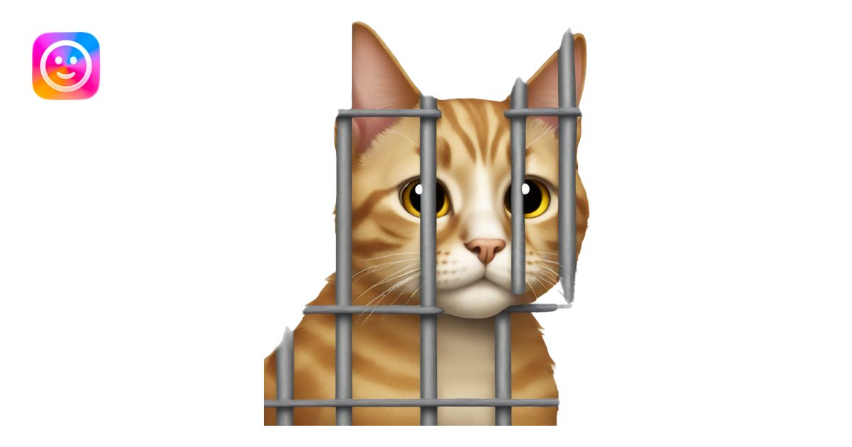 Cat in jail emoji | AI Emoji Generator