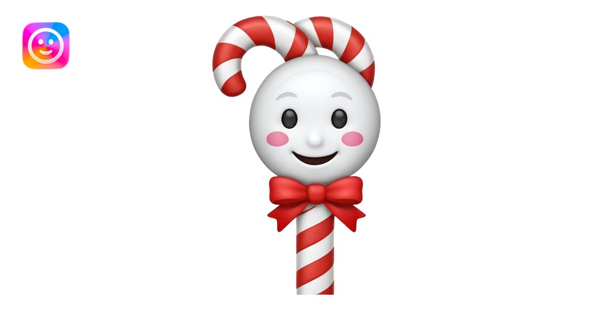 peppermint stick with a face emoji | AI Emoji Generator