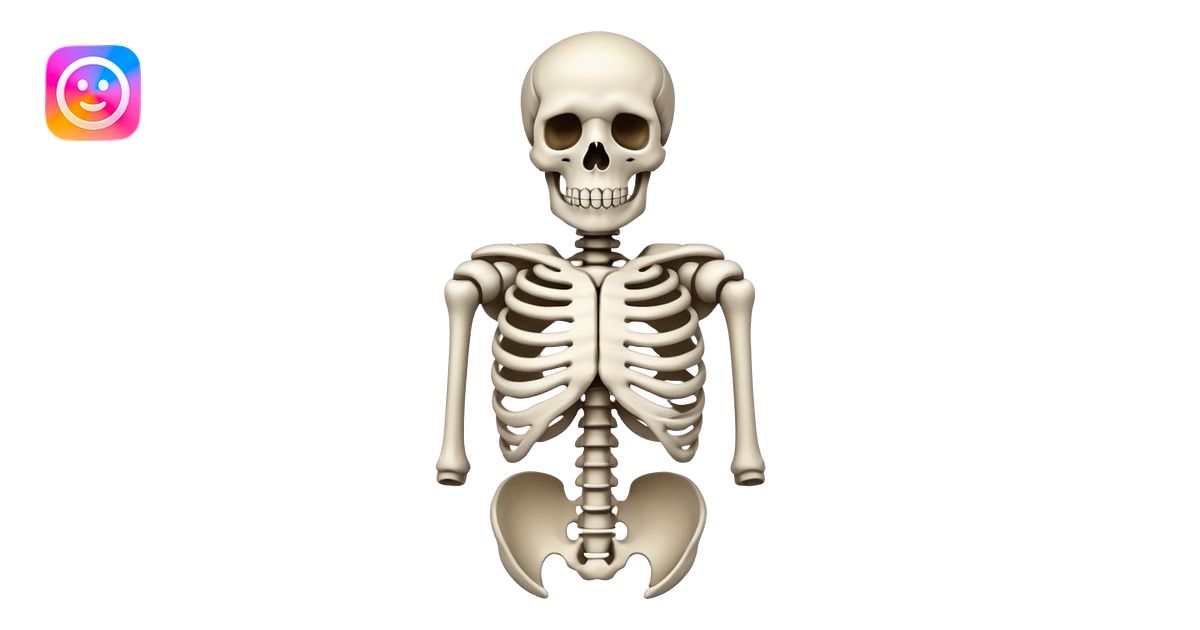 RIBS on a skeleton emoji | AI Emoji Generator