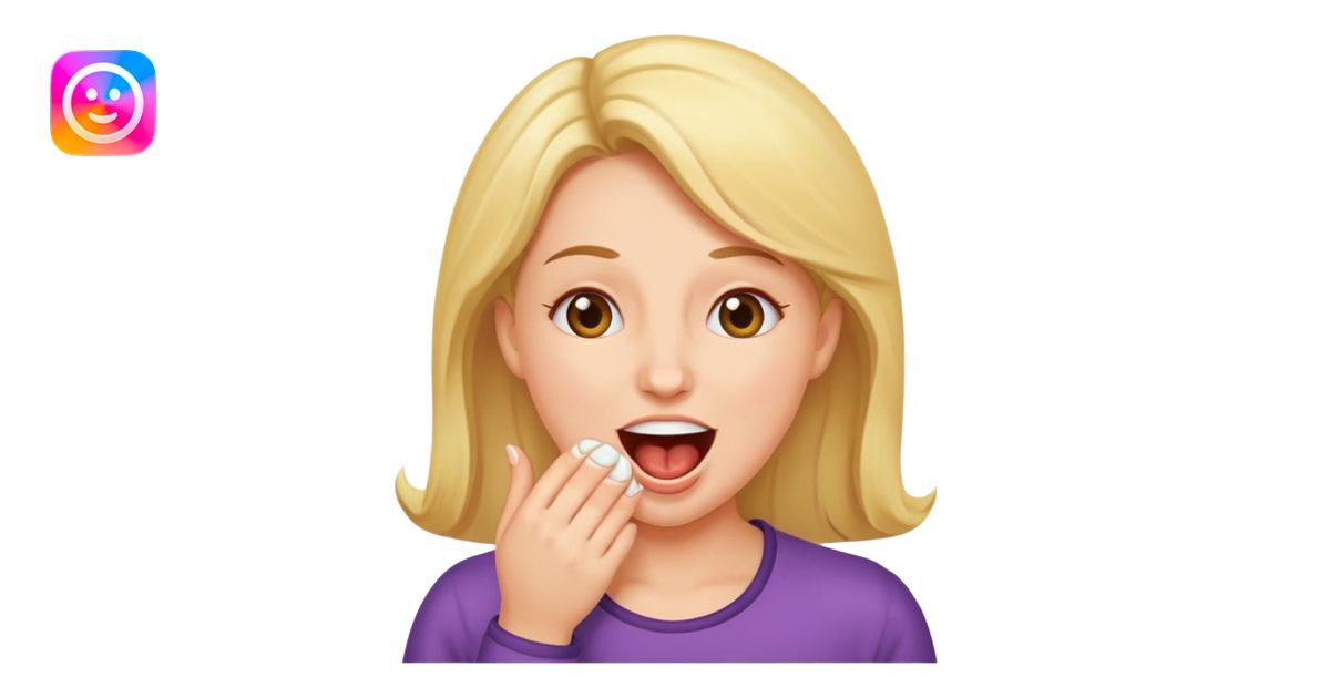 woman burping emoji | AI Emoji Generator