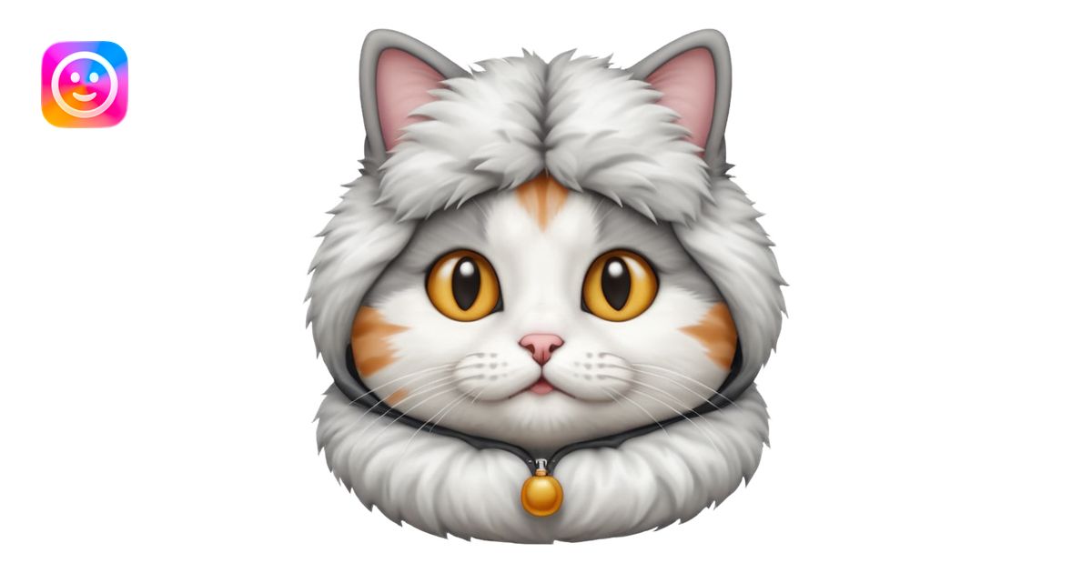 a cute cat with puffer emoji | AI Emoji Generator