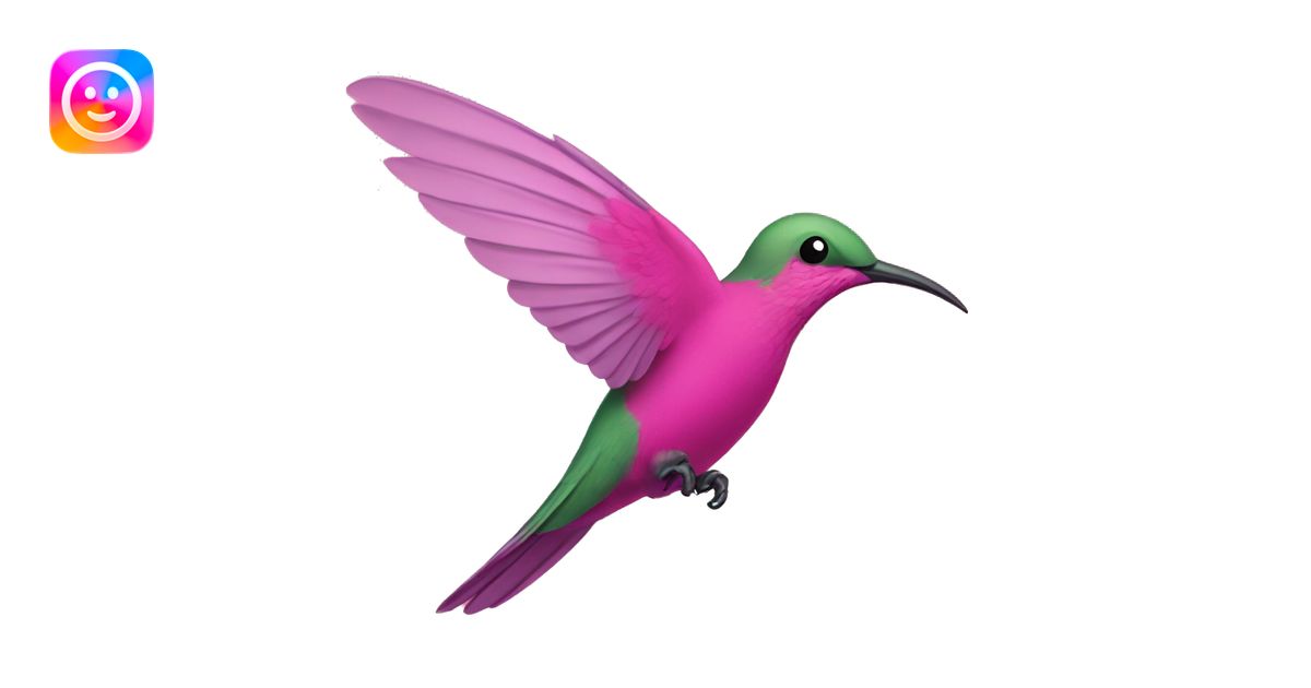 humingbird flying pink emoji | AI Emoji Generator
