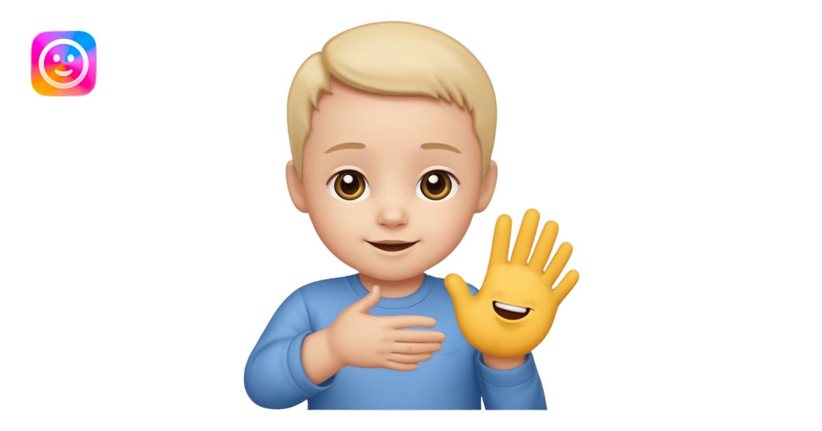 cute baby making a deal with handshake, emoji style emoji | AI Emoji ...