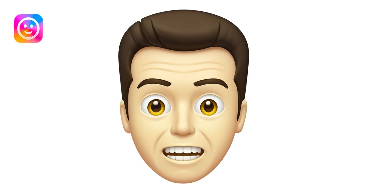Rick Astley with straight face but with front teeth out and the picture ...