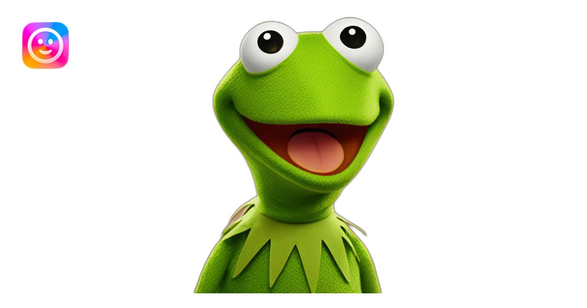 kermit the frog looking extremely shocked and surprised emoji | AI ...