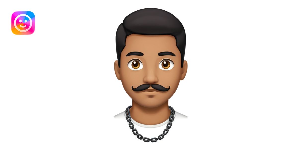 young man with mustache and chin beard, brown skin and black hair ...