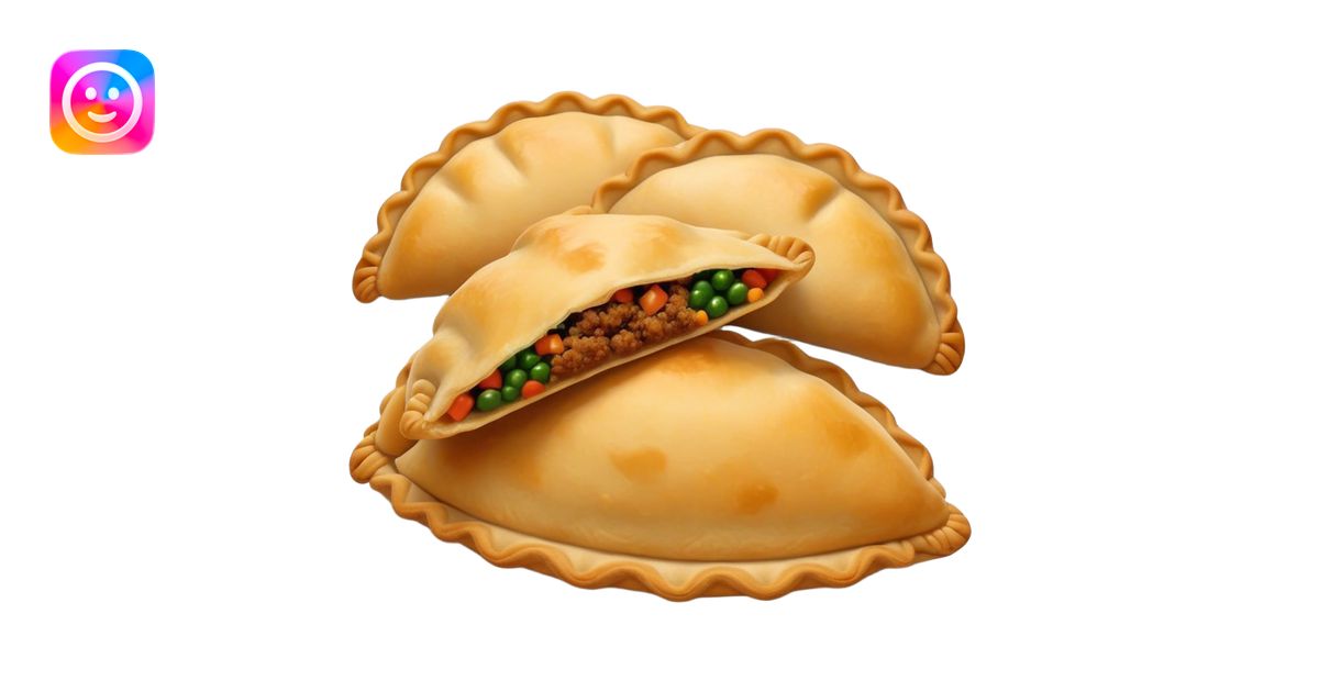 Cinematic Realistic Empanadas Dish Emoji, showcasing crispy fried ...