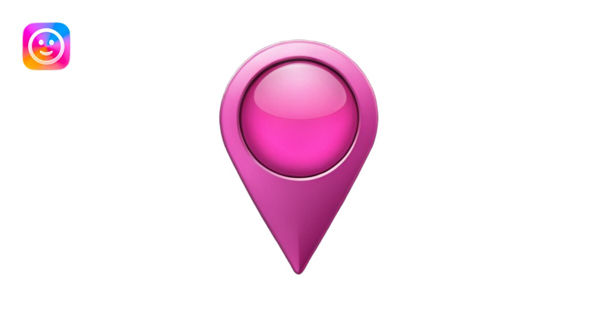A dark pink location pin emoji | AI Emoji Generator