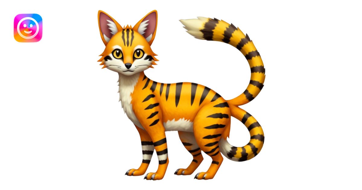 Colorful Bobcat-Sergal-Numbat-Serval-Genet-Pokémon-Digimon-Fakémon ...