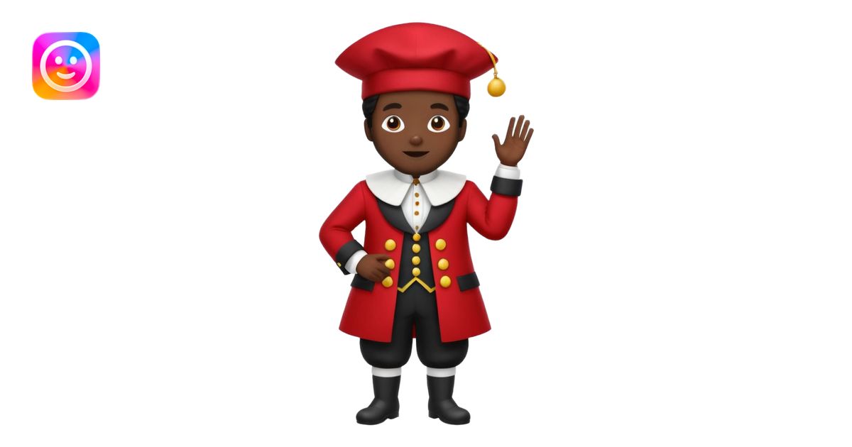 Sinterklaas zijn knecht, zwarte piet met zijn muts, kraag, Piet pak ...