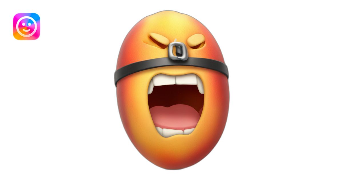 ring peach, angry emoji | AI Emoji Generator