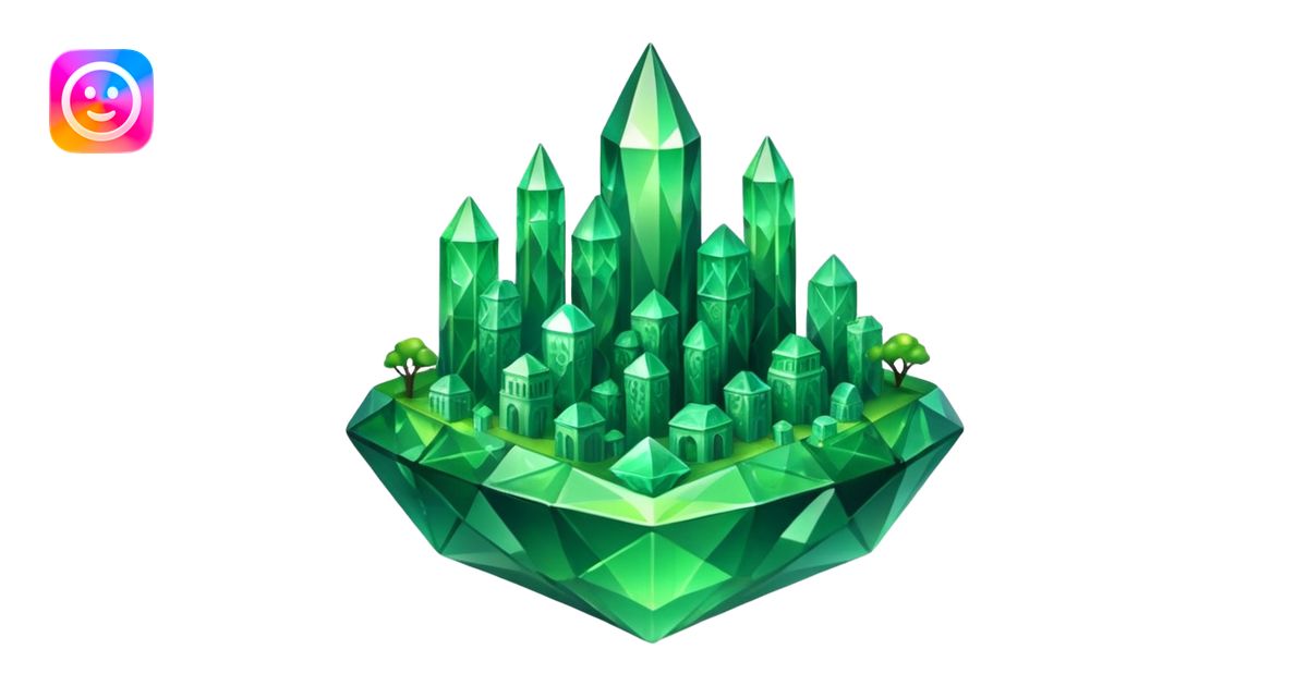 green gem city emoji | AI Emoji Generator