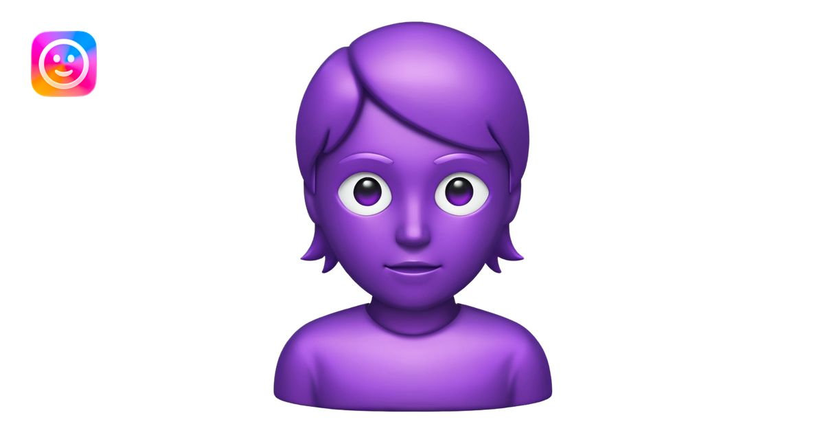 purple user silhouette icon 3D emoji | AI Emoji Generator