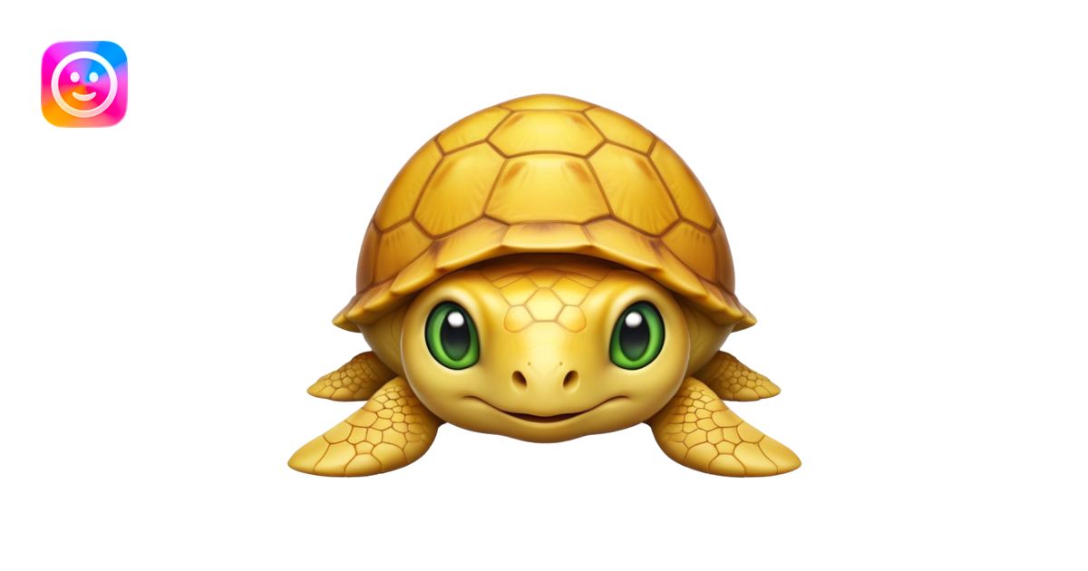 a cute yellow little turtle emoji | AI Emoji Generator