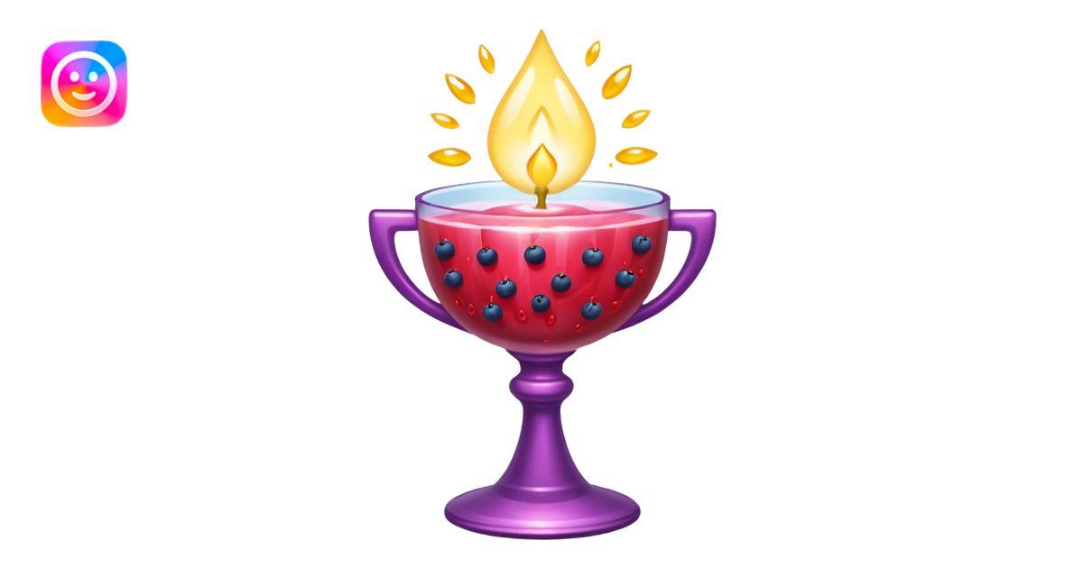 berry chalice overflowing with light nectar emoji | AI Emoji Generator