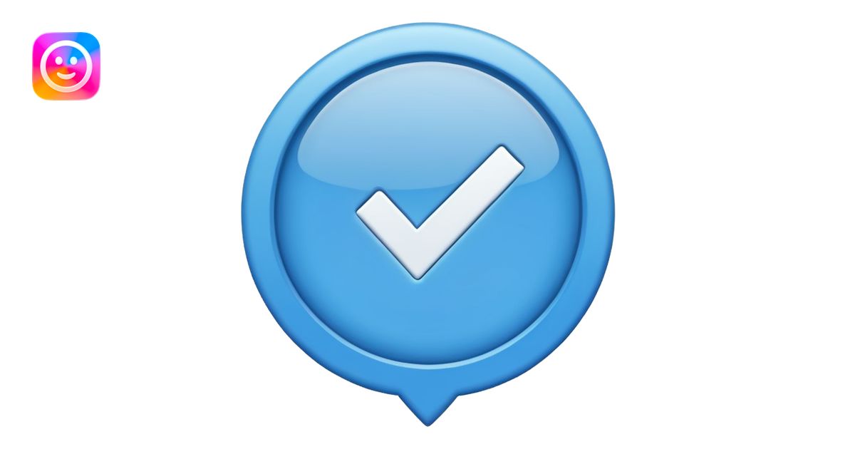 blue checkmark verifications emoji | AI Emoji Generator