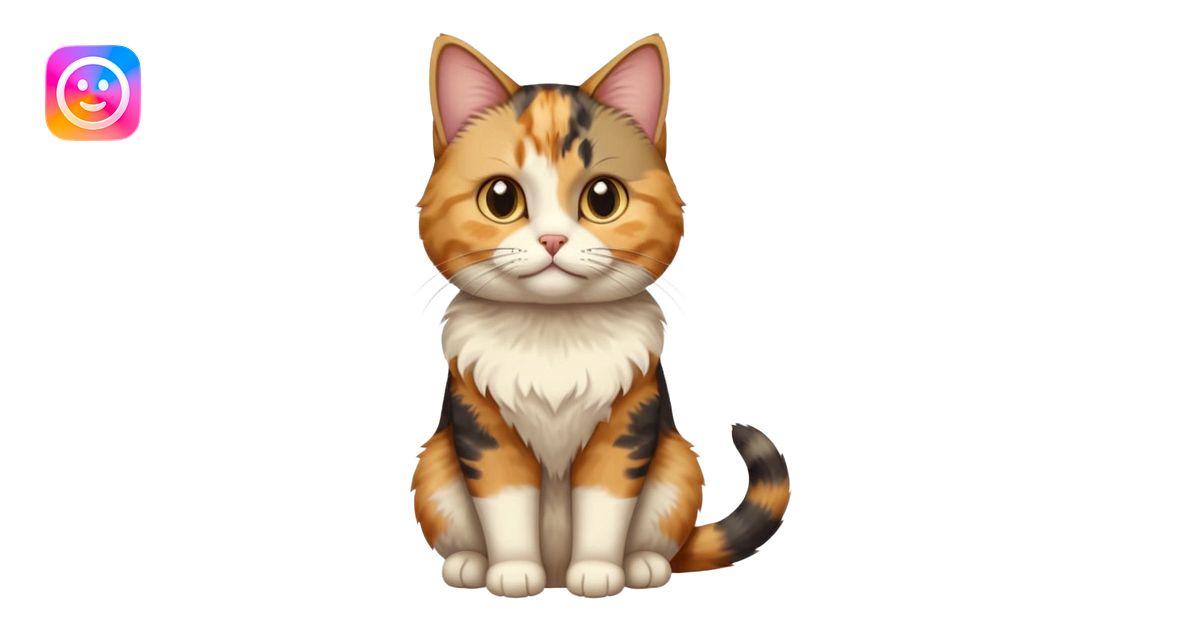 full body calico tabby cat with small head and short but chubby body ...
