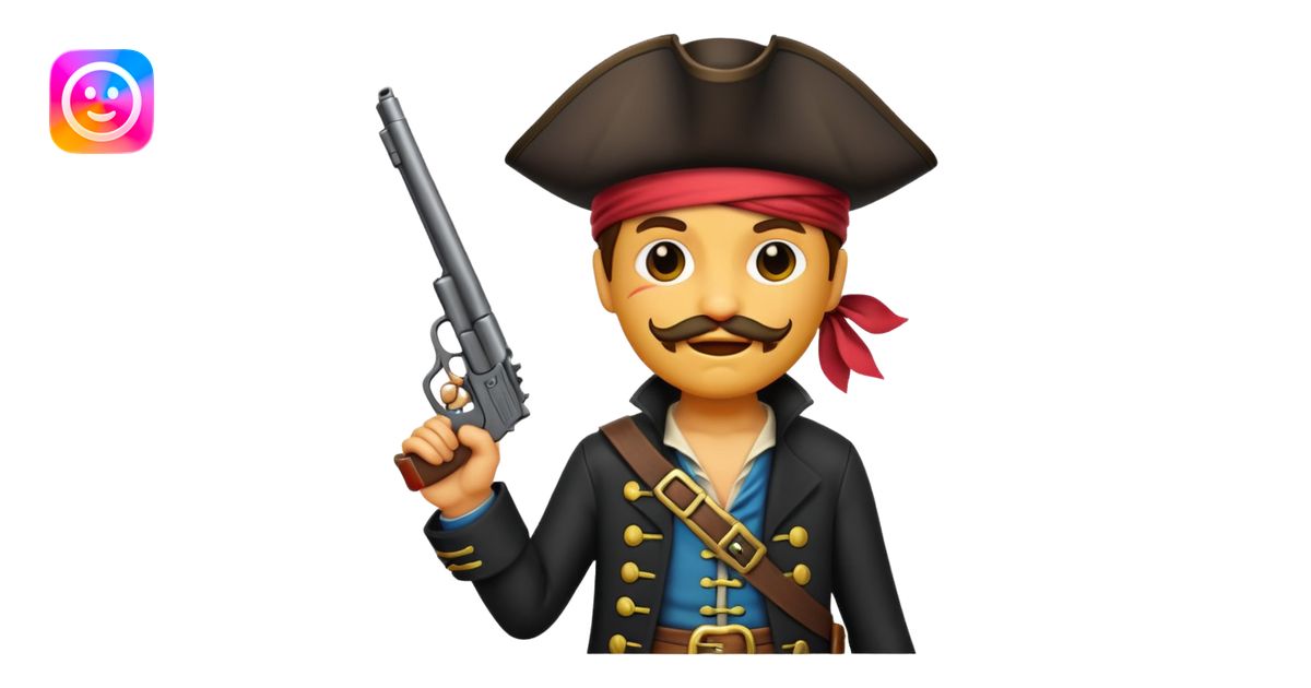 Pirates emoji holding gu emoji | AI Emoji Generator