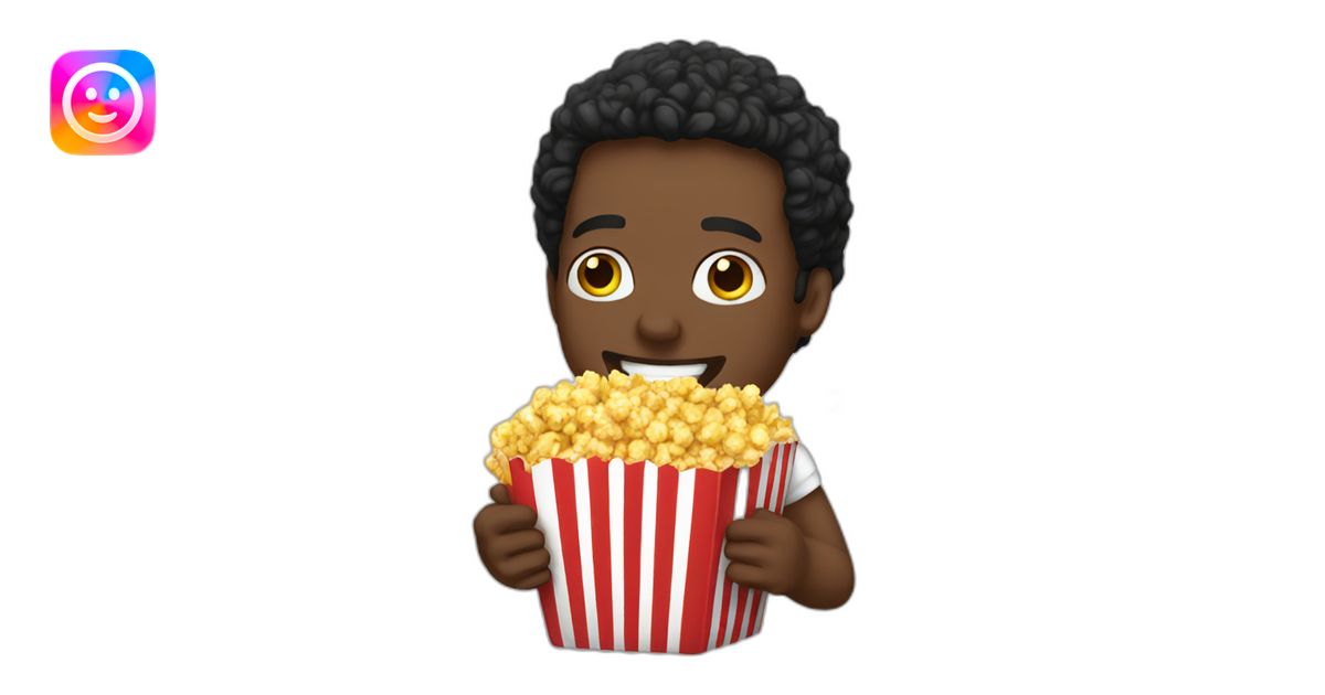 Michael eating popcorn emoji | AI Emoji Generator