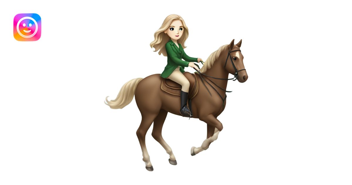 Girl high end clothes green eyes riding a horse pale skin brown hair ...