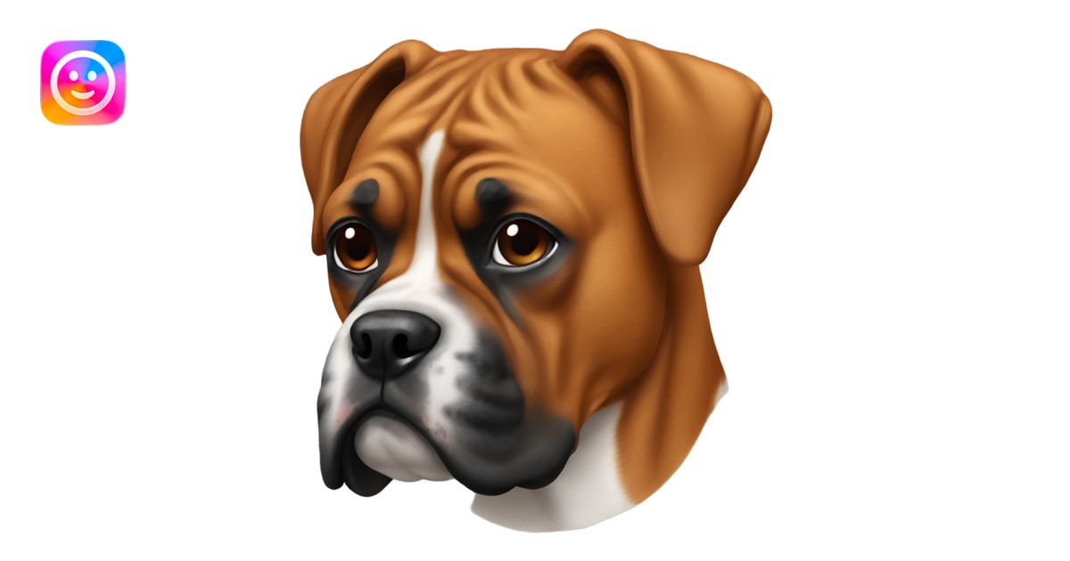 Boxer dog emoji | AI Emoji Generator
