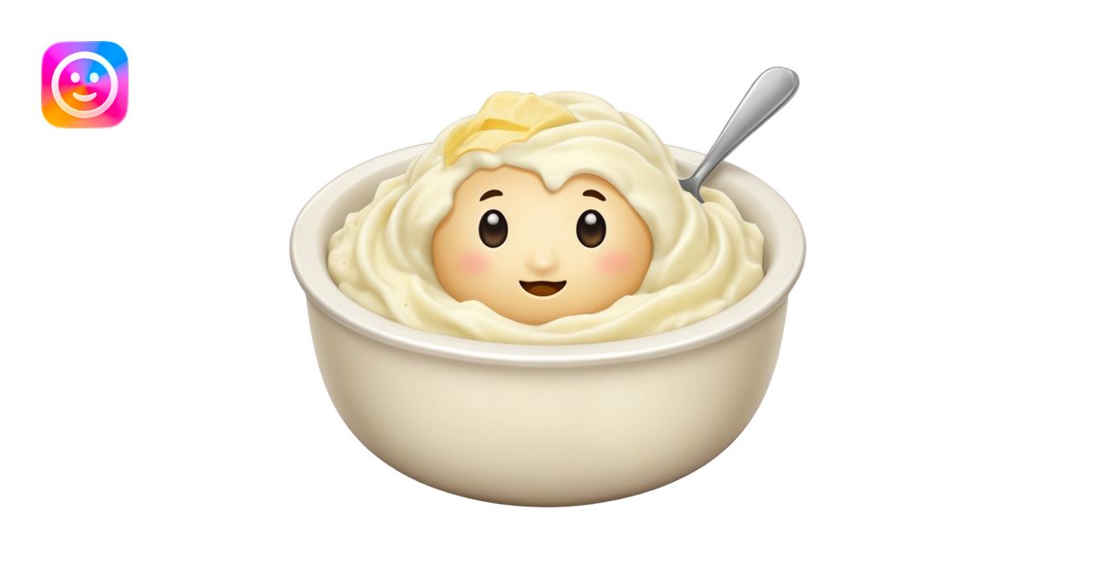 Mashed potatoes emoji | AI Emoji Generator