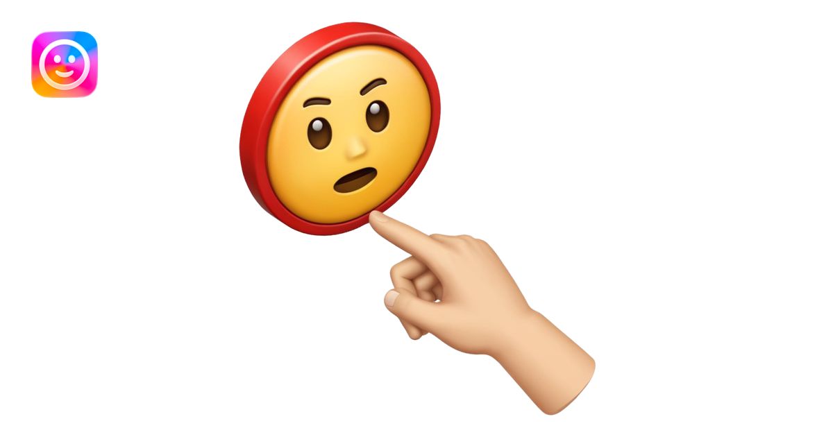pause button emoji, hand slamming the button, dramatic, urgent, frantic ...