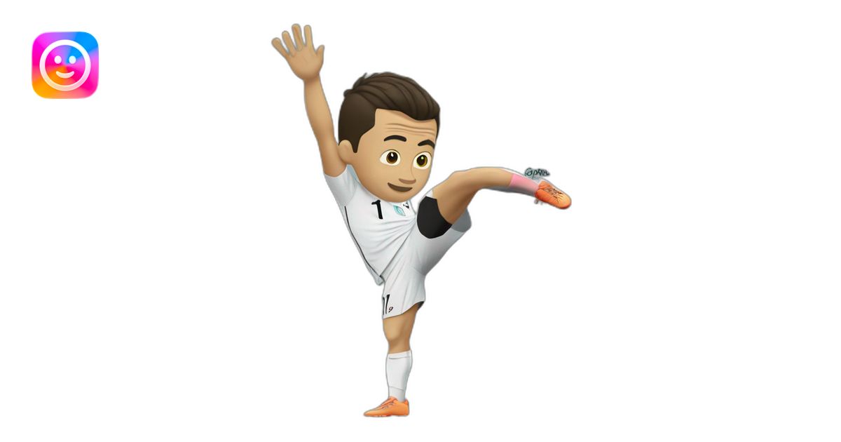 Cristiano Ronaldo qui fait un dab emoji | AI Emoji Generator