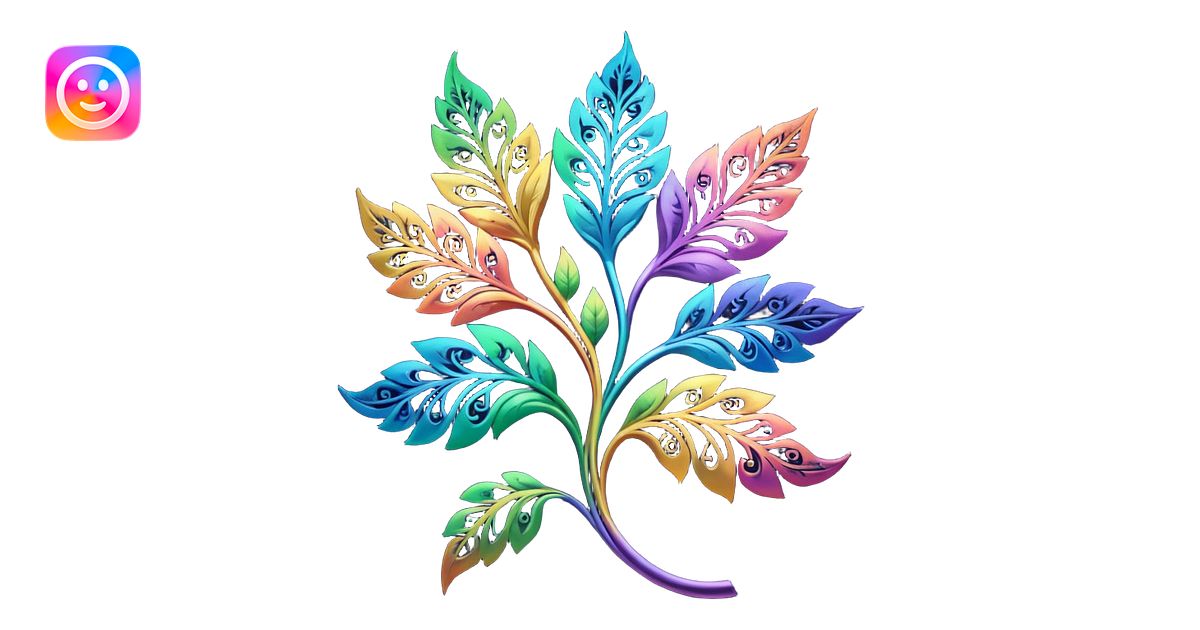 dark rainbow filigree design, leaf shapes, flower shapes, nature shapes ...