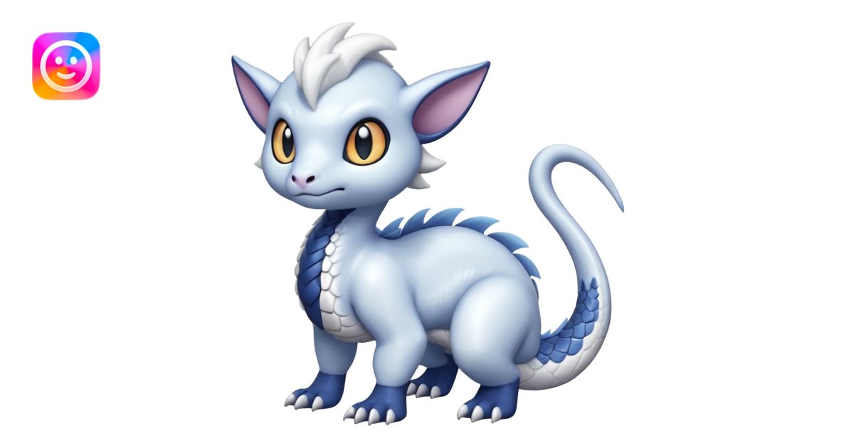 White glossy soft silky furry iridesent Absol-Shinx-Snake-fusion-hybrid ...