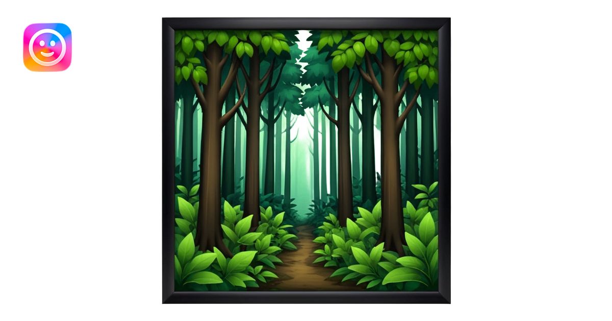dark deep forest emoji | AI Emoji Generator