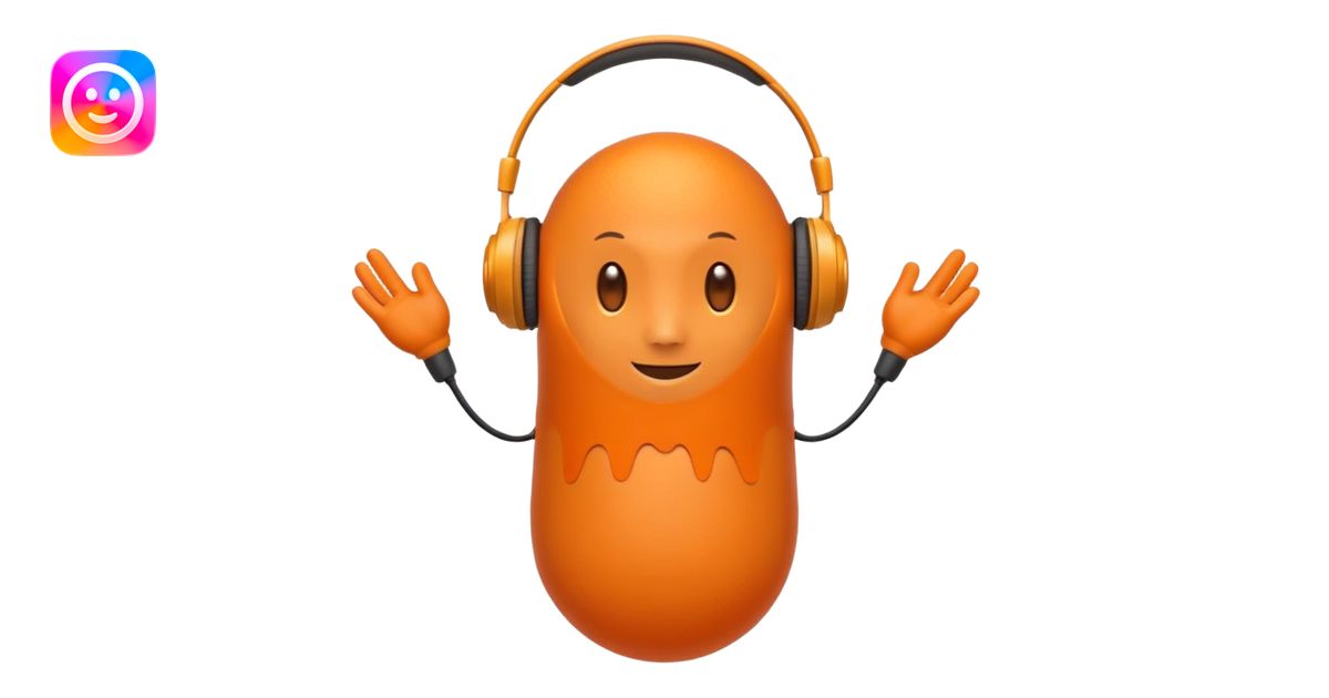 Orange round head with a Orange cone body and without arms and legs ...