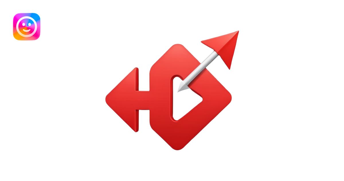 youtube logo red rectangle with withe arrow inside emoji | AI Emoji ...